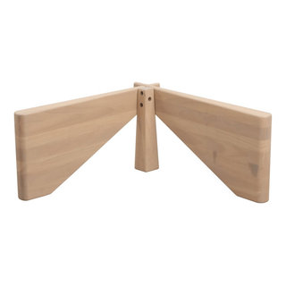 Imperial Triangle Coffee Table Base in Natural Wood - Contemporary ...