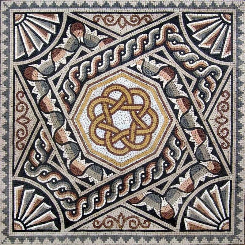 Stone Mosaic Art Panel, Kimi Iii, 41" x 41" - Contemporary - Tile ...