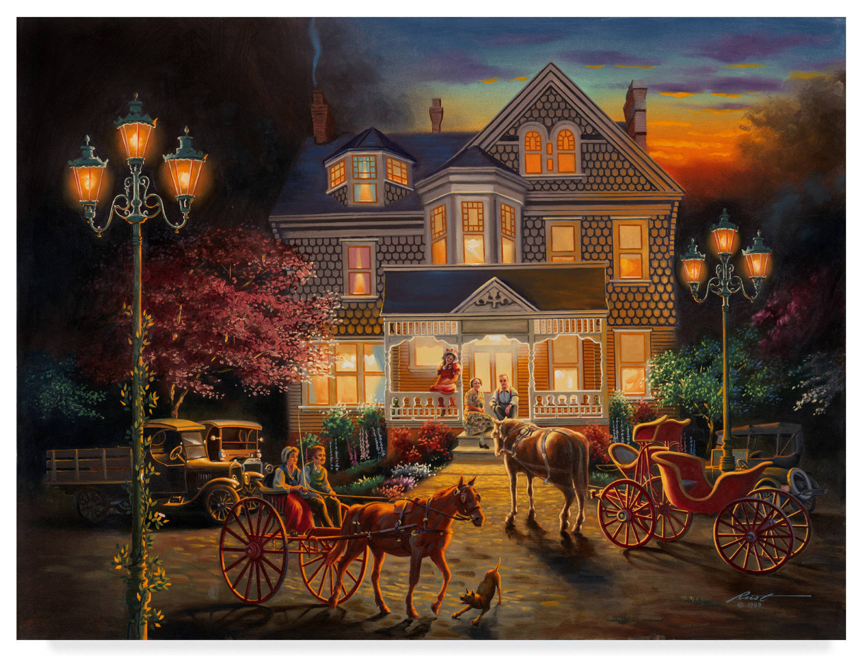 "Saturday Night" by D. Rusty Rust, Canvas Art, 32"x24" - Contemporary ...