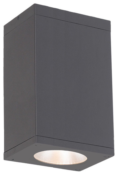 Cube Architectural 6" LED Flush Mount 2700K, Graphite - Modern ...