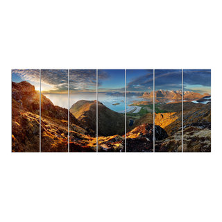 Ocean and Mountains Panorama, Multipanel Large Landscape Canvas Art, 83 ...