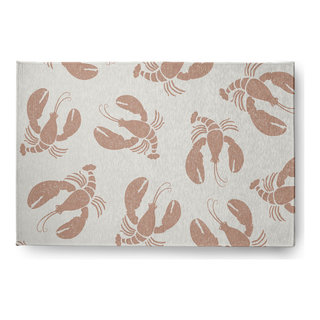 Lobster Fest Nautical Chenille Rug, 4' x 6' - Beach Style - Area Rugs ...