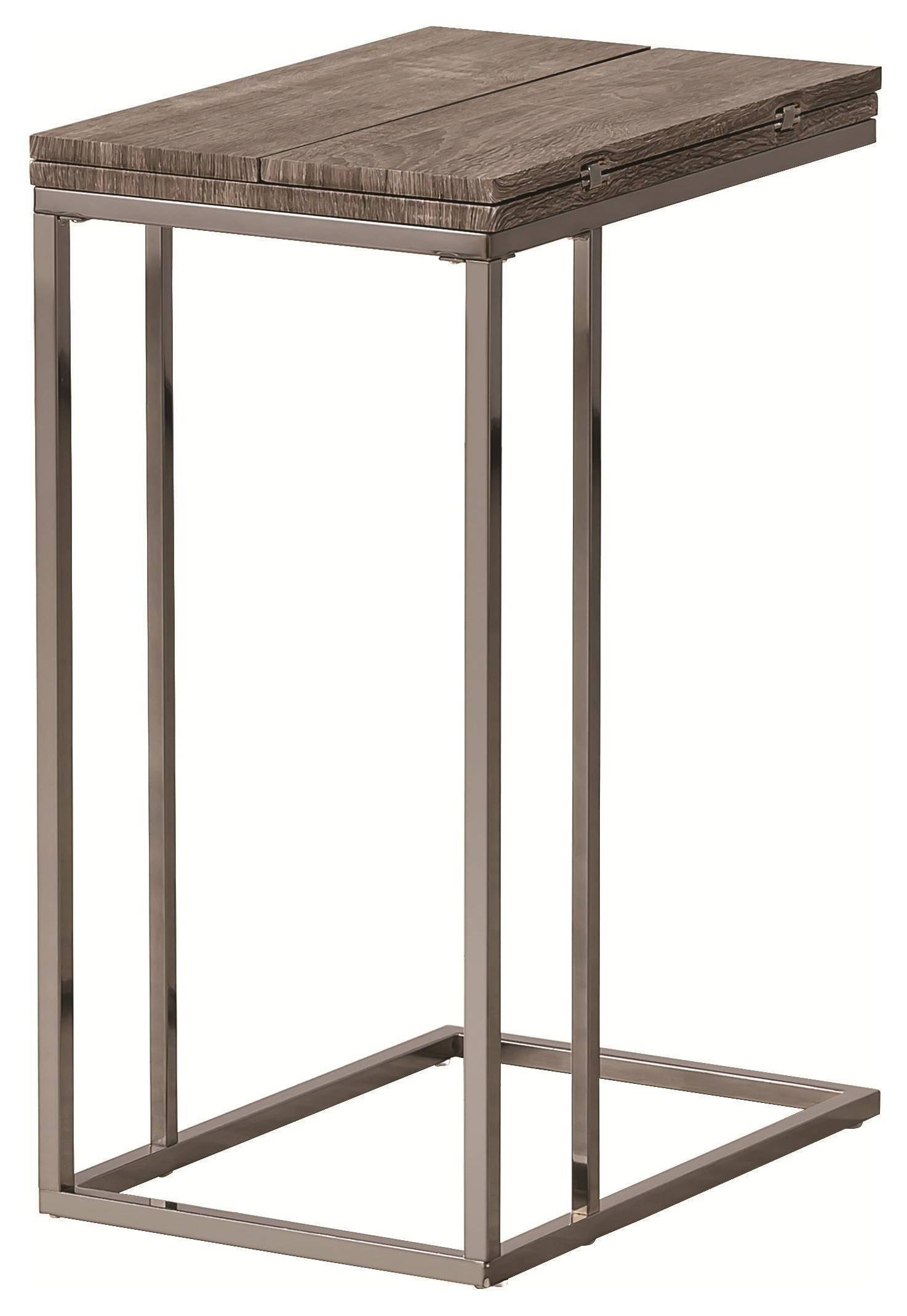 Coaster Contemporary Wood Expandable Accent Table with Metal Base in ...