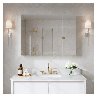 Recessed/Surface Mount Bathroom Medicine Cabinet, Soft-Close Blum ...