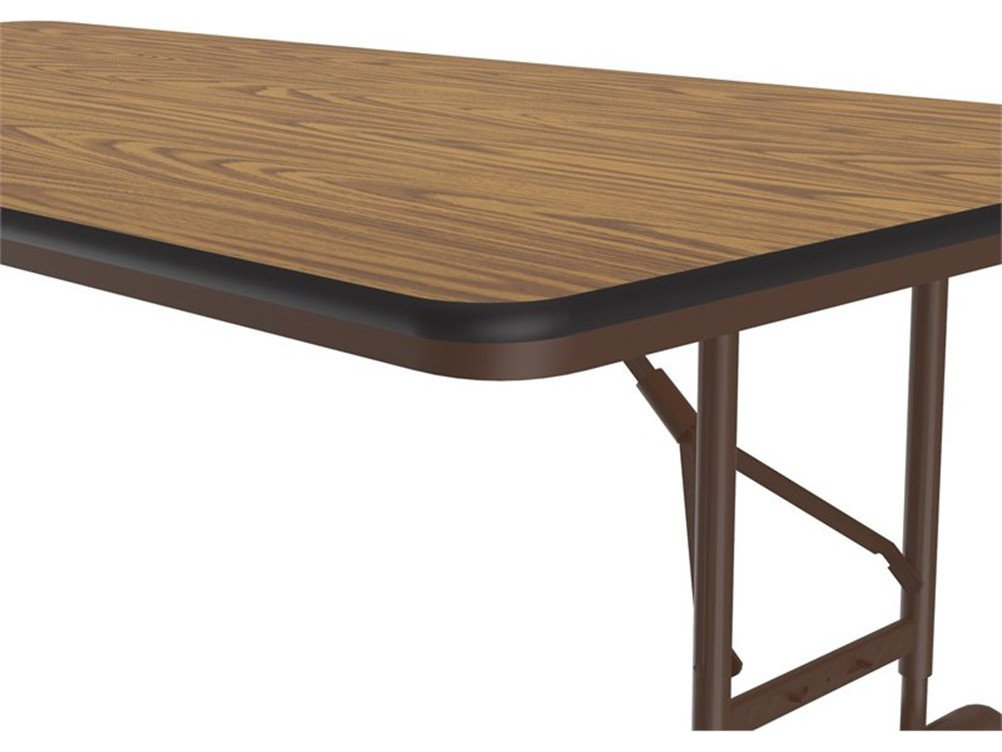 UrbanPro 22-32"H Adjustable Height Melamine Top Folding Table in Medium ...