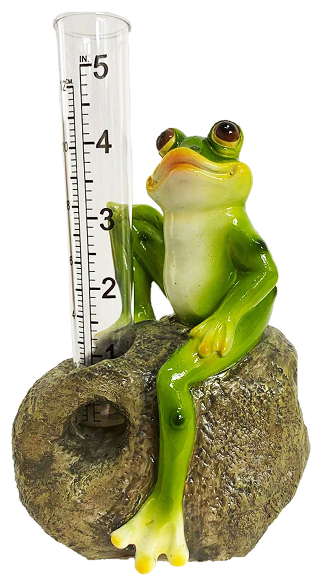 6" Frog Rain Gauge - Eclectic - Garden Statues And Yard Art - by Santa ...