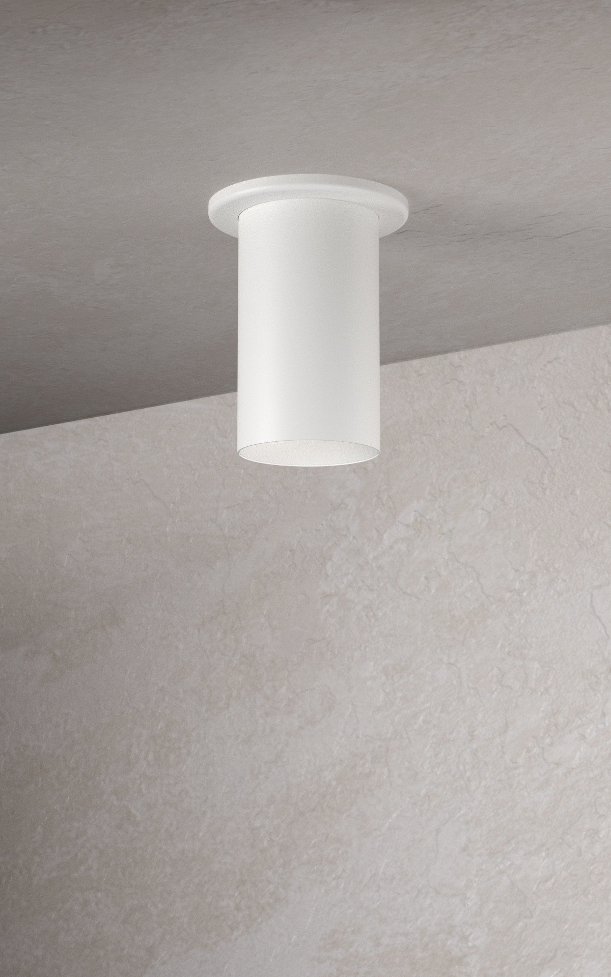 CSL LED Cylinder Collection Flush Mount Semi Gloss White, 3.5"Dx6"H, 3. ...