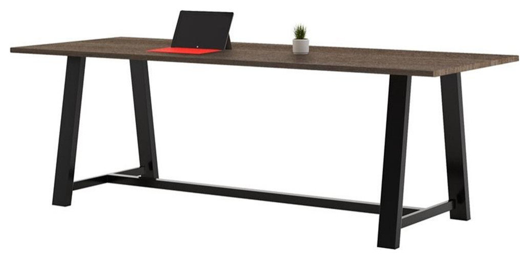 KFI Midtown 3' x 10' Wood Top Counter Height Conference Table in Studio ...
