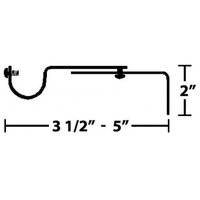 Trinity Genuine Wrought Iron Drapery Rod, Fossil Black, 72 ...