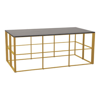 19 in. Rectangle Milo Gold Coffee Table - Contemporary - Coffee Tables - by Sideboards and ...