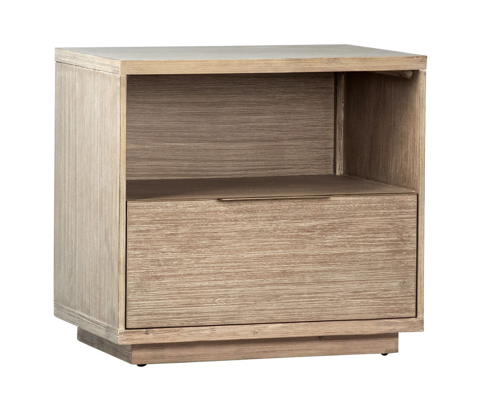 Finn 1-Drawer Storage Nightstand, Light Wash Acacia - Farmhouse - Nightstands And Bedside Tables ...