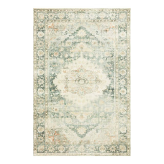 Loloi II Rosette Ivory/Blue-Green 1'-6" x 1'-6" Sample Swatch ...