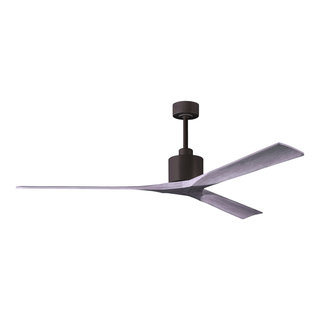 Nan XL 6-Speed DC 72 Ceiling Fan in Textured Bronze with Barnwood Tone ...