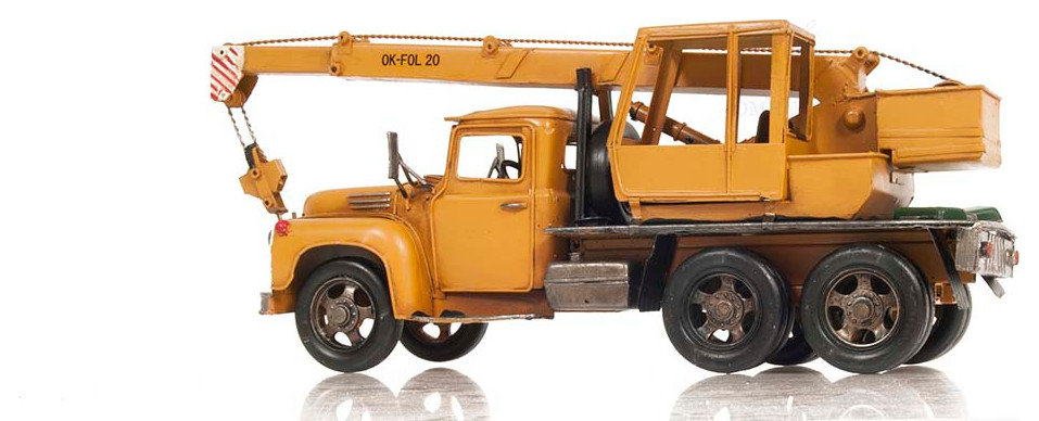 Old Modern Handicrafts AR003 Metal Handmade Crane Truck Model ...