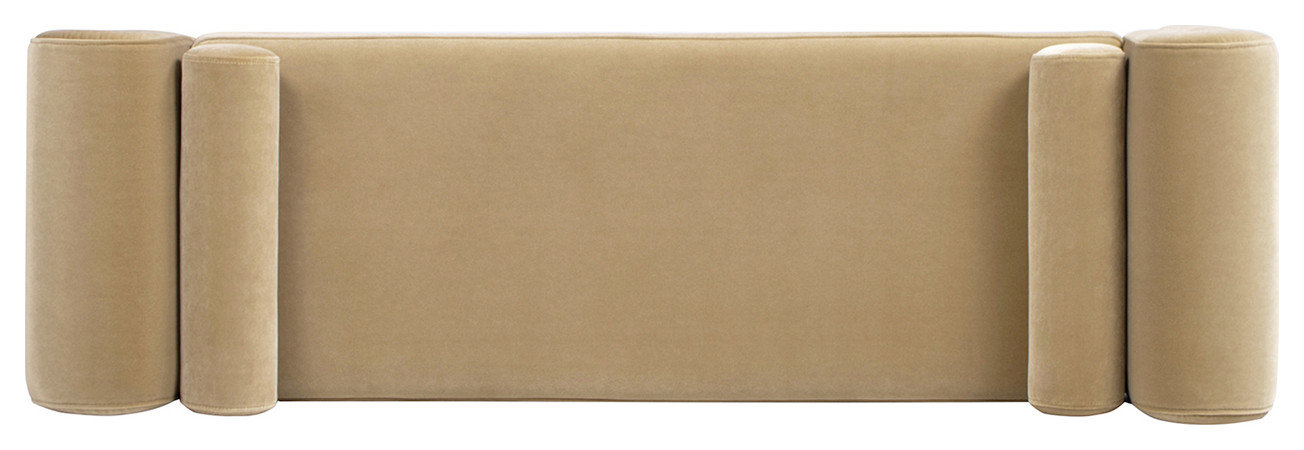 Mason 60.5" Arched Bench with Bolster Pillow - Transitional ...