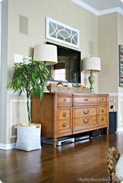 Using a dresser in the living room store