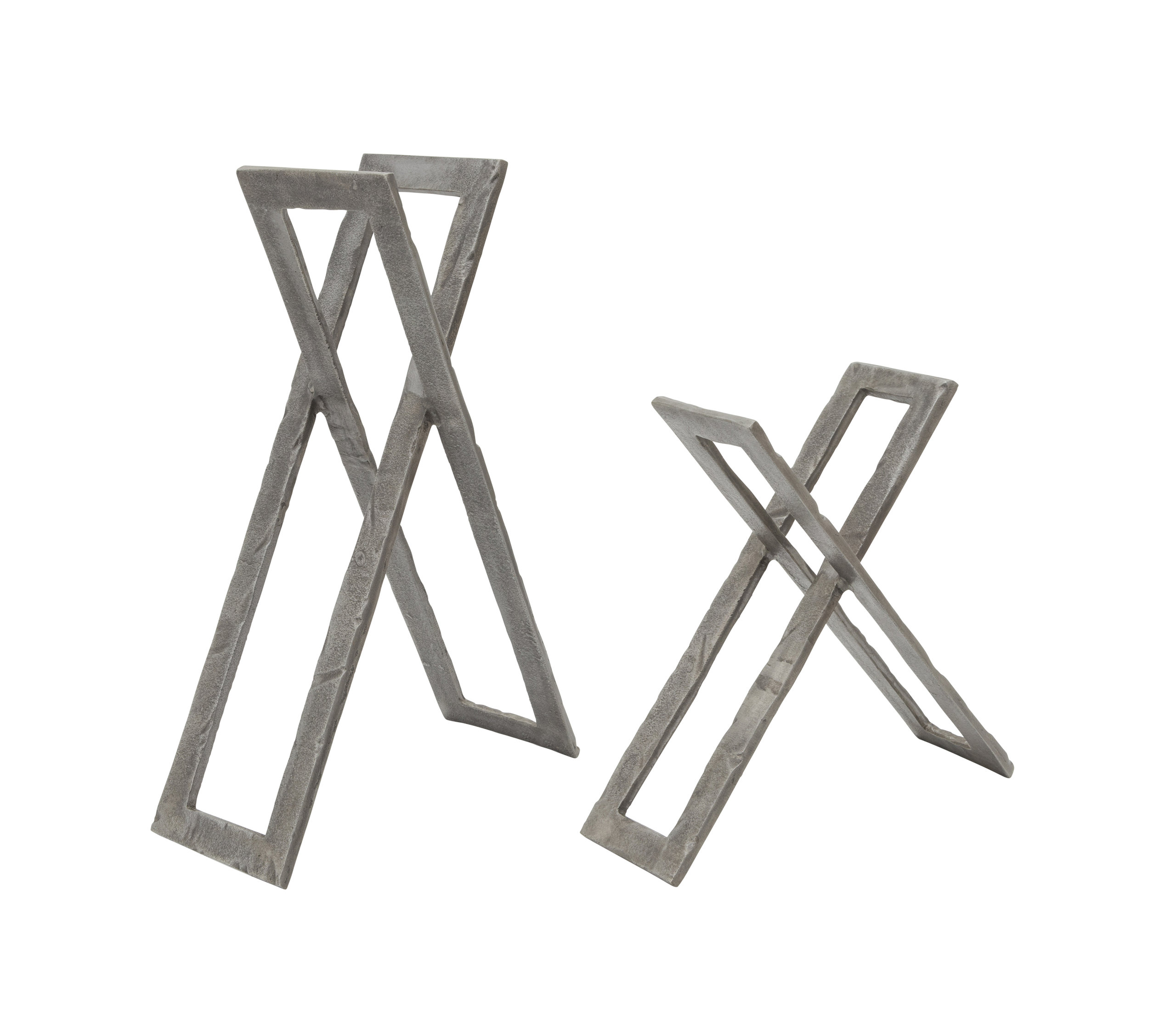 12" Metal Abstract Sculpture, Gunmetal - Contemporary - Decorative ...