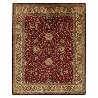 All-Over Hand-Tufted French Toile Area Rug Oriental Indian Carpet, Red ...