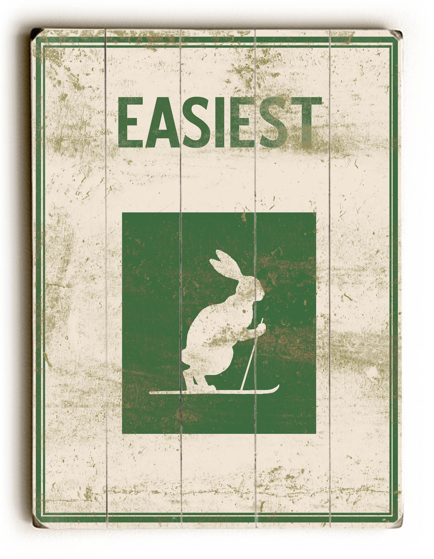 Bunny Slope Wooden Sign, 34x25 - Contemporary - Novelty Signs - by ...