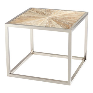Cyan Design Aspen Side Table, Black Forest Grove and Chrome ...