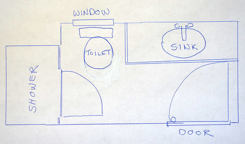 Help! What can I do about a bathroom toilet under the window?