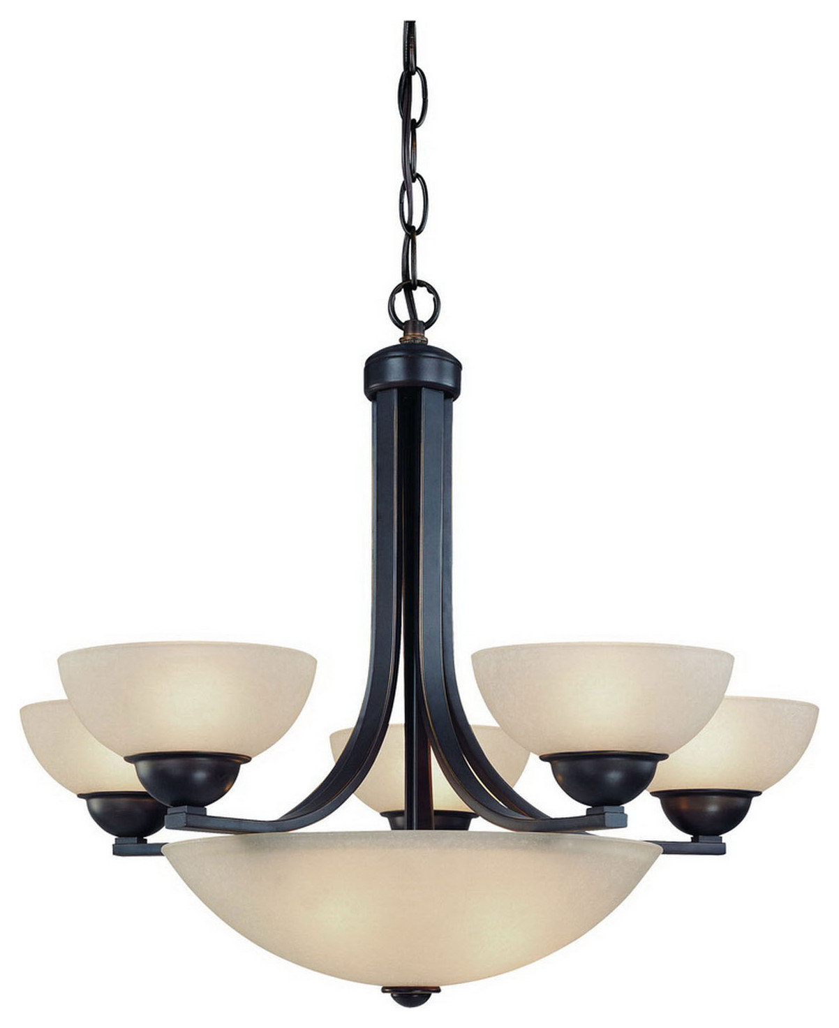 8-Light Bowl Chandelier - Modern - Chandeliers - by Lampclick | Houzz