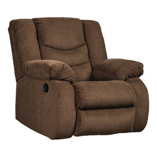 Tulen Rocker Recliner, Gray 9860625 - Transitional - Recliner Chairs ...