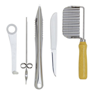 Norpro 5 Piece Garnishing Tool Set - Transitional - Cooking Utensil ...