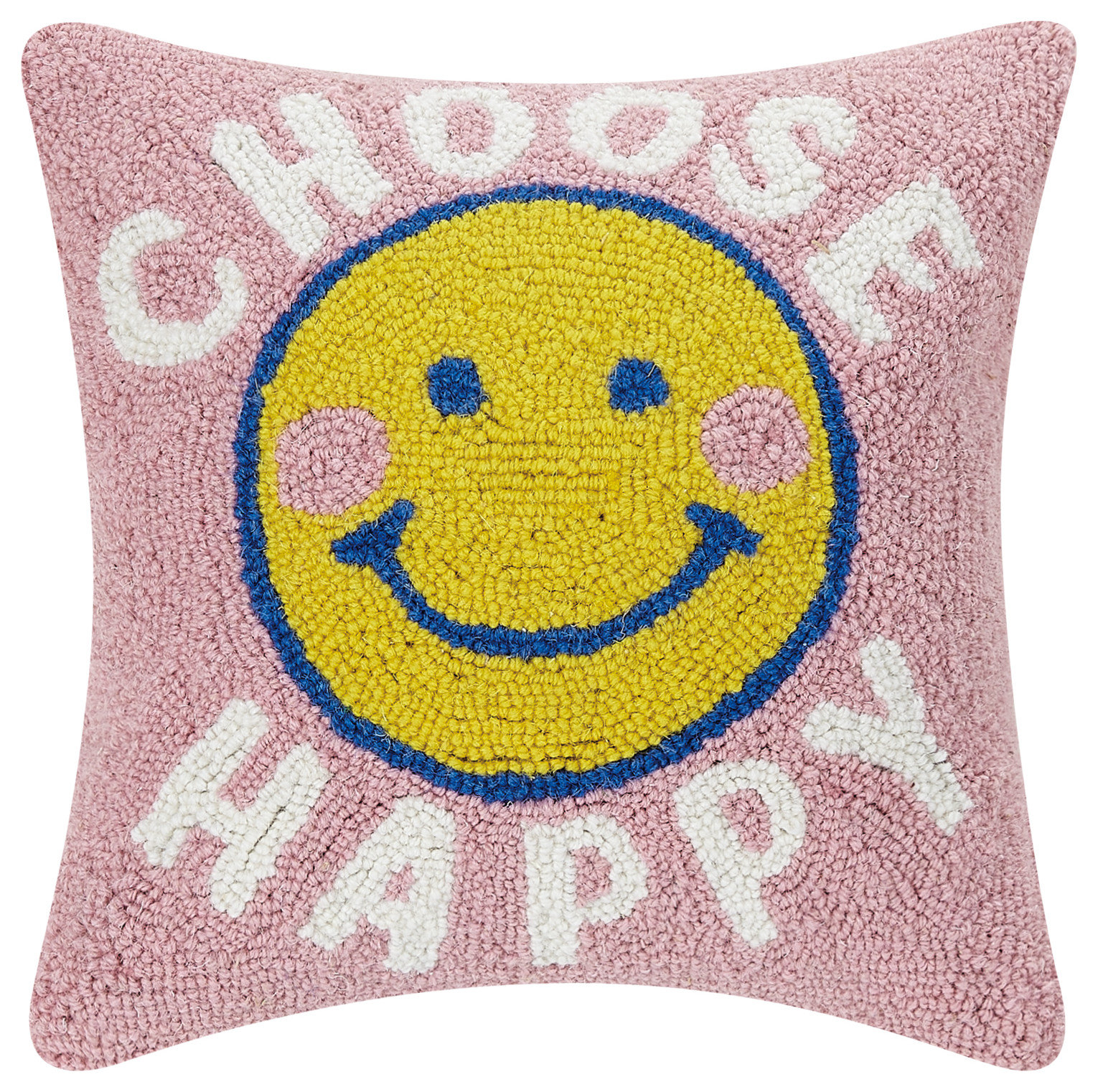 Choose Happy Hook Pillow - Contemporary - Decorative Pillows - by ...