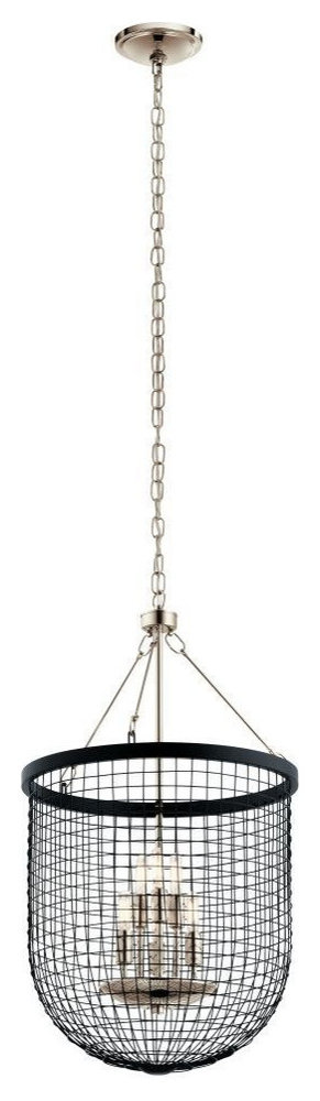 6 Light Industrial Farmhouse Wire Mesh Cage Pendant Light Fixture ...