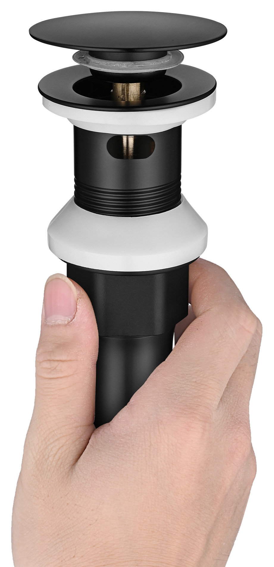 Aquaterior Bathroom Pop Up Drain with Overflow Lavatory Vessel Basin ...