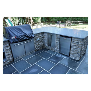 Outdoor Living Space - Bluestone, Patio, Outdoor Kitchen, Fire Place ...