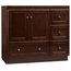Ronbow Essentials Shaker 36" Bathroom Vanity Cabinet Base, Dark Cherry ...