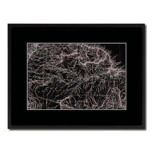 Amazon River Basin Old Vivid Sepia Map Print On Canvas With Frame, 16 ...