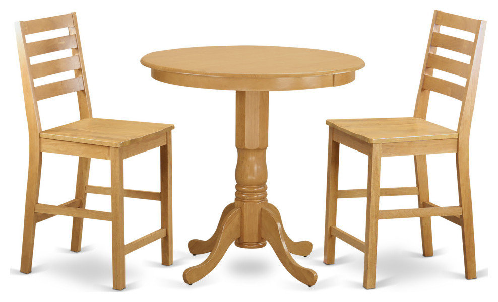 3 Pc Counter Height Table And Chair Set High Top Table And 2 Dining ...