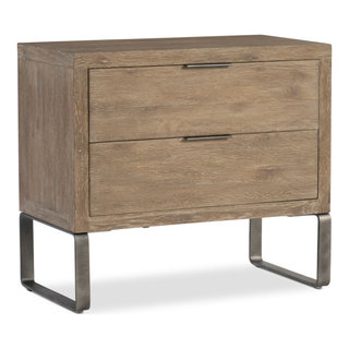 Bernhardt Tribeca Nightstand With Sled Base, 34" W x 18" D x 30.25" H - Industrial - Nightstands ...