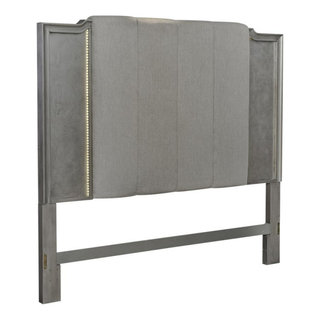 King Uph Panel Headboard Contemporary Grey - Transitional - Headboards ...