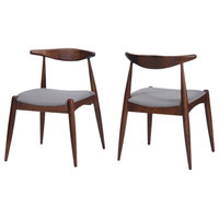 GDF Studio Sandra Mid Century Modern Dining Chairs, Set of 2 ...