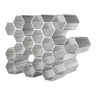 WineHive Cell Modern Modular Wine Storage System - 20 Cell Kit (Silver ...