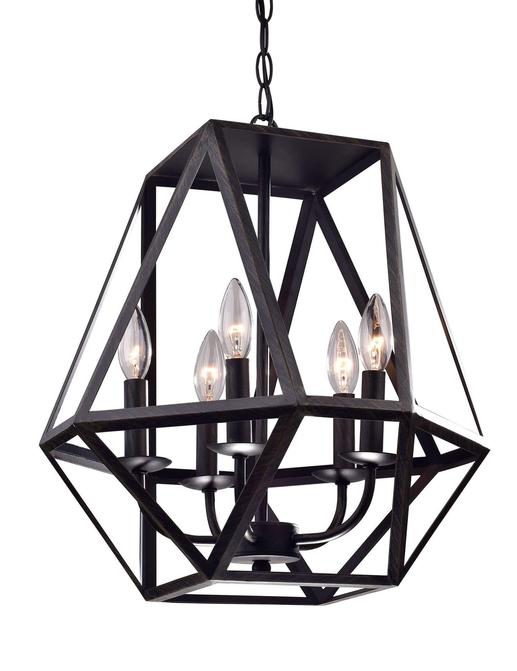 Iris 5-light Modern Antique Black Chandelier - Transitional ...