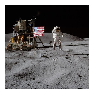 "Moonwalk, Apollo 16, 1972" Digital Paper Print by NASA, 20"x20", 32 ...