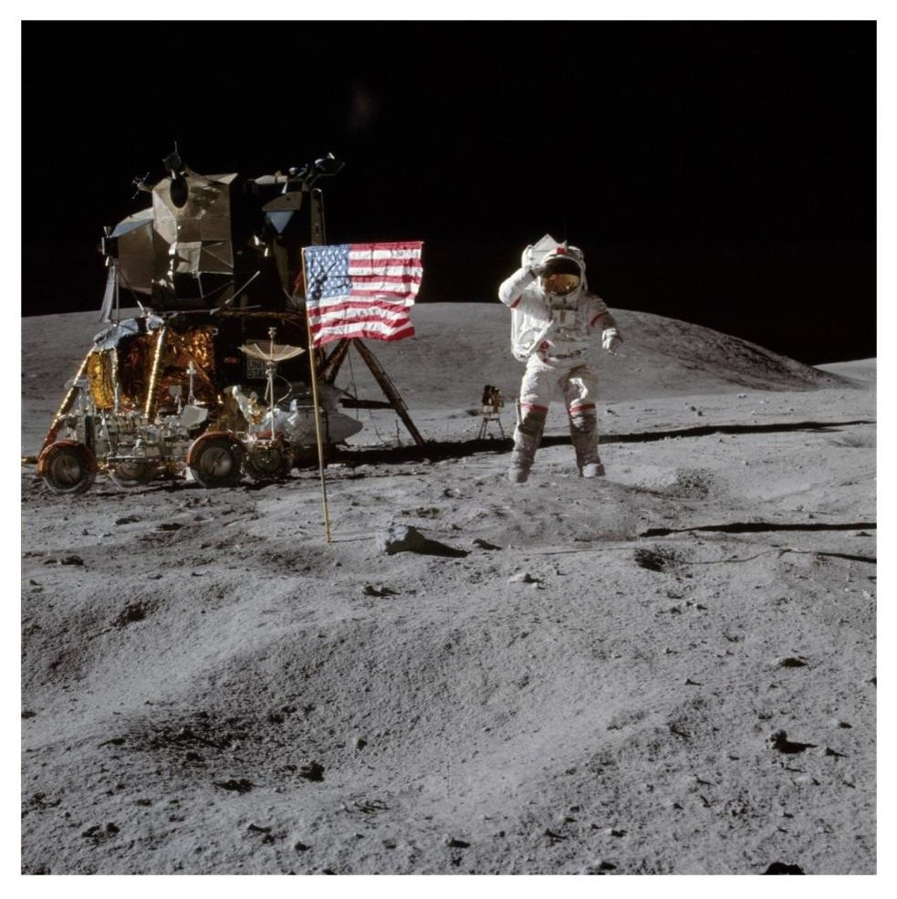 "Moonwalk, Apollo 16, 1972" Digital Paper Print by NASA, 20"x20", 32 ...