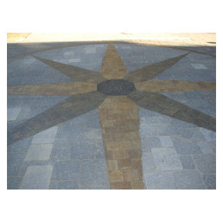 Compass Rose. Custom Paver/Natural Stone Inlay - Contemporary - Patio ...
