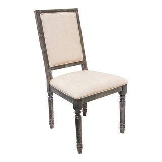 Rustic Smoked Gray Dining Chairs, Set of 2 - Traditional - Dining ...