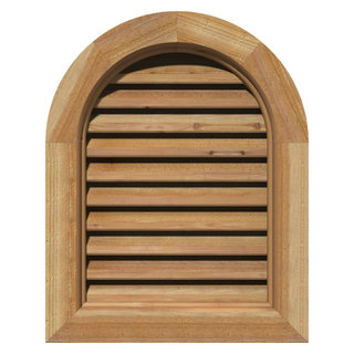 Arch Top Gable Vent, Functional, Pine Gable Vent With 1"x4" Flat Trim ...