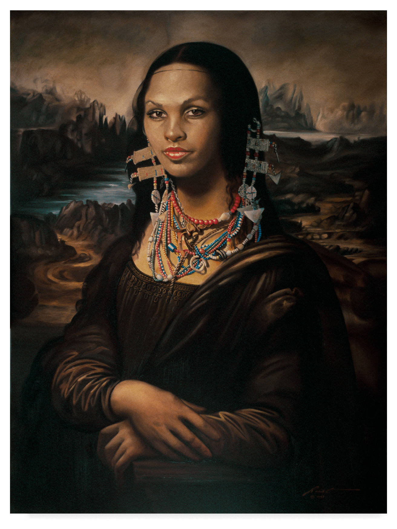 "Lisa Mona" by D. Rusty Rust, Canvas Art, 24"x18" - Southwestern ...