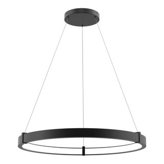 Transitional Large Pendant, Matte Black - Modern - Pendant Lighting ...