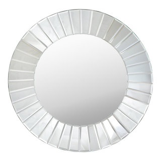 Hedda Modern Glam Handcrafted Flat Pleated Wall Mirror - Contemporary ...