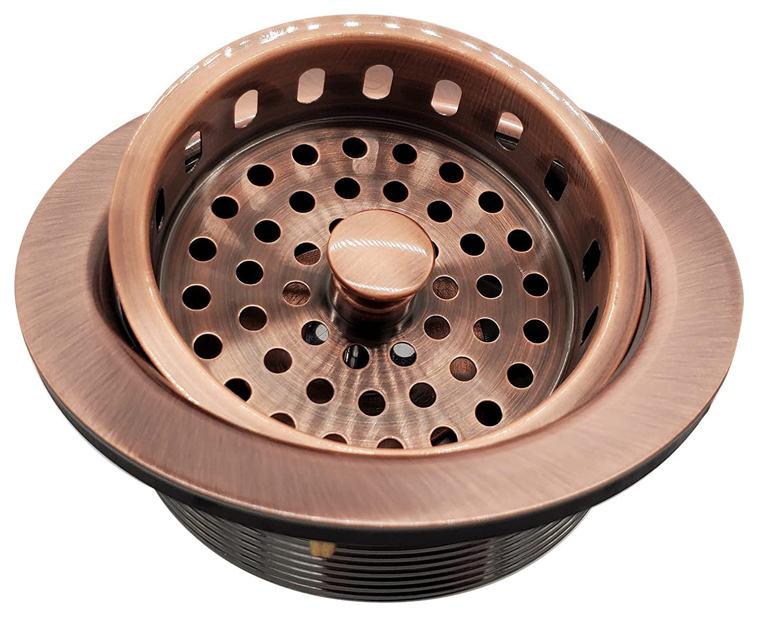 Two Wing Nut Style Large Kitchen Basket Strainer, Polished Nickel ...