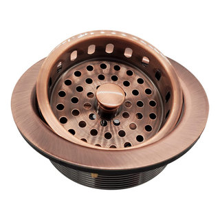 Two Wing Nut Style Large Kitchen Basket Strainer, Polished Nickel ...